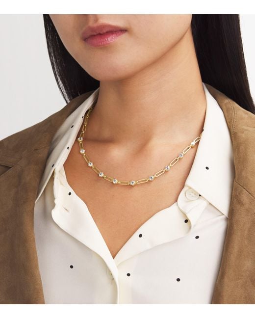 Jade Trau And Diamond Phoebe Chain Necklace in Metallic | Lyst
