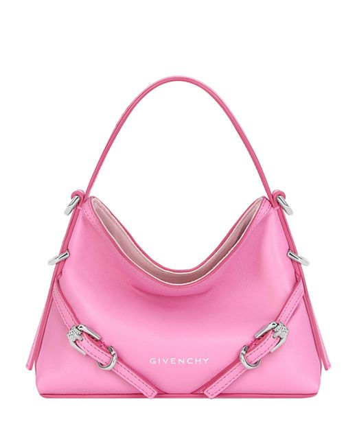 Givenchy Nano Leather Voyou Top-Handle Bag in Pink | Lyst