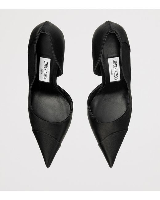 Jimmy Choo Brigitte 120 Satin Pumps in Black | Lyst UK