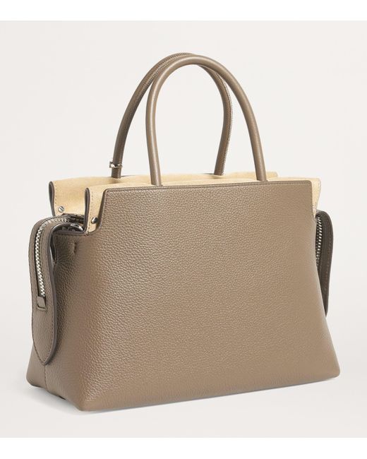 Tory Burch Leather Mercer Top-Handle Bag in Brown | Lyst