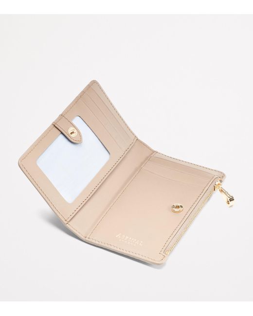 Aspinal of London Patent Leather Mayfair Wallet in Natural | Lyst