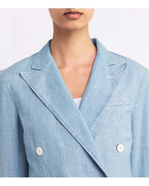 Polo Ralph Lauren Denim Double-Breasted Blazer in Blue | Lyst UK