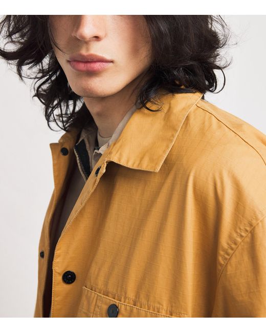 Stone Island Technical Cotton Compass Shacket in Natural for Men | Lyst UK