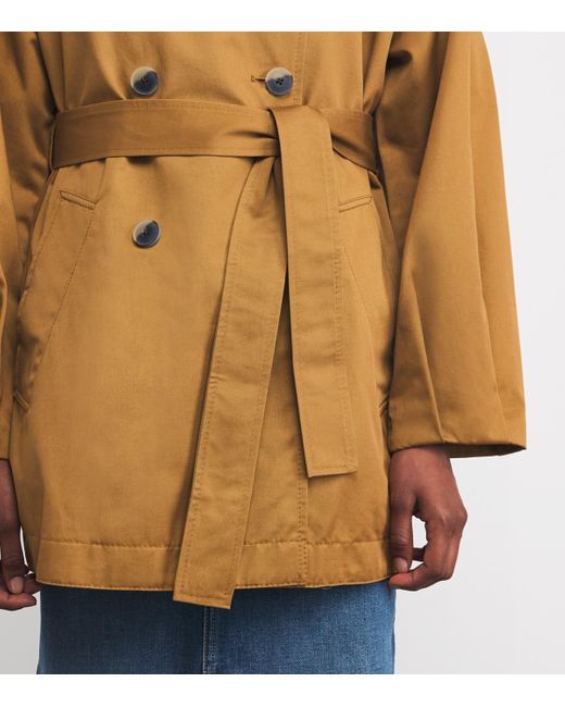 MAX&Co. Cotton Gabardine Trench Jacket in Natural | Lyst