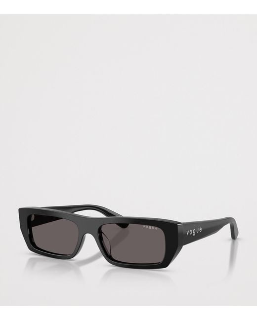 Vogue Rectangular Sunglasses in Grey | Lyst Canada