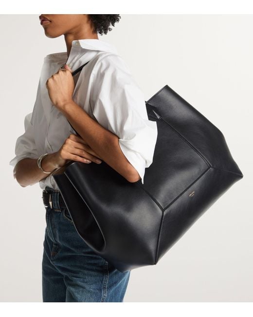 Jimmy Choo Diamond Large Leather Tote Bag in Black | Lyst