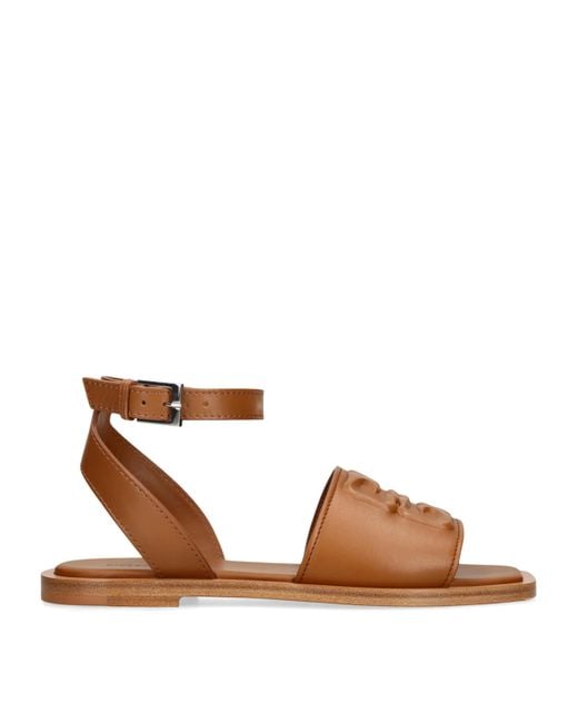 Givenchy Leather 4G Liquid Sandals in Brown | Lyst