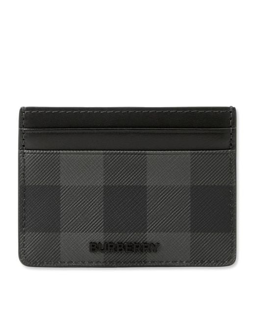 Burberry Check Card Holder in Black | Lyst UK