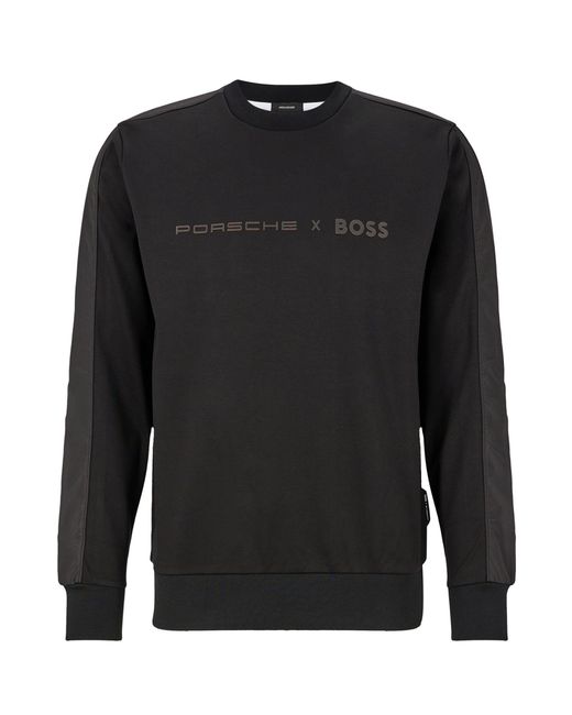 BOSS by HUGO BOSS X Porsche Logo Sweatshirt in Black for Men | Lyst