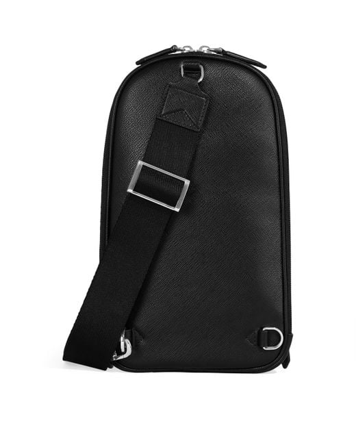 Montblanc Leather Sartorial Sling Bag in Black | Lyst