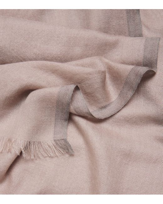 Colombo Cotton Fringed Stole in Pink | Lyst UK