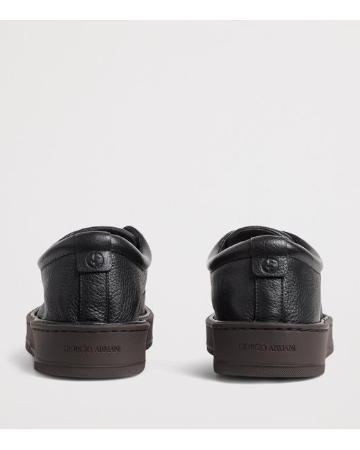 Giorgio Armani Deerskin Slippers in Black for Men | Lyst UK