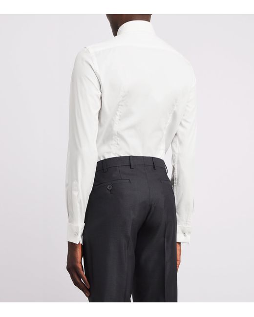 Pal Zileri Cotton Hidden-Button Shirt in White for Men | Lyst UK