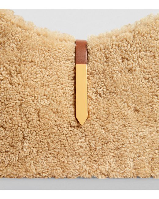 DeMellier Shearling Tokyo Shoulder Bag in Metallic | Lyst