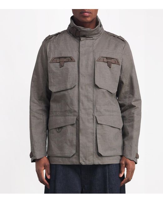 Sease Laminated Linen Endurance Jacket in Gray for Men | Lyst