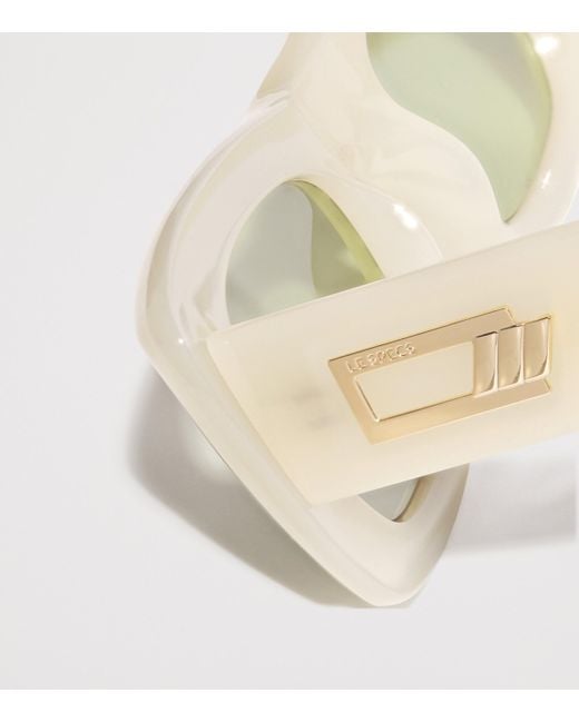 Le Specs Rectangular Dopamine Sunglasses in Natural | Lyst