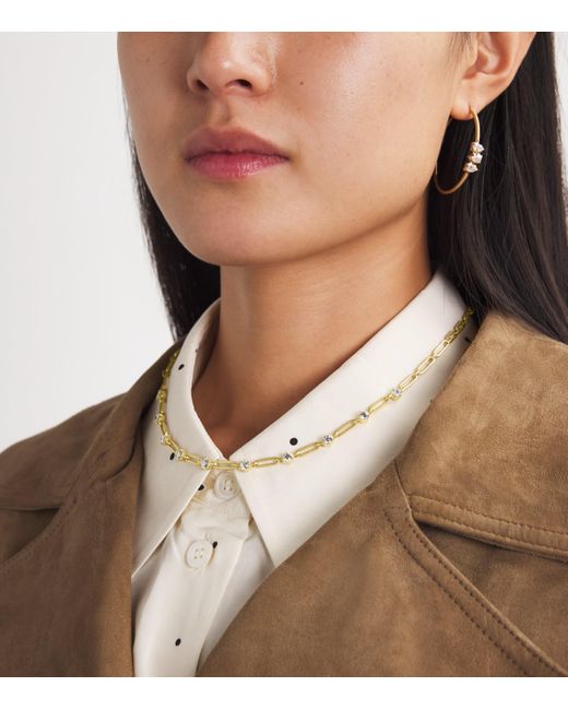 Jade Trau And Diamond Phoebe Chain Necklace in Metallic | Lyst