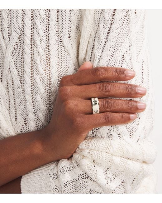 COACH Enamel Logo Ring in Metallic | Lyst