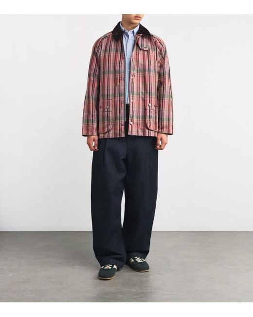 Barbour X Noah Madras Bedale Jacket in Red for Men | Lyst