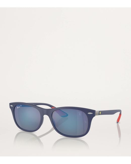Ray-Ban X Scuderia Ferrari Rb4607M Sunglasses in Blue | Lyst UK