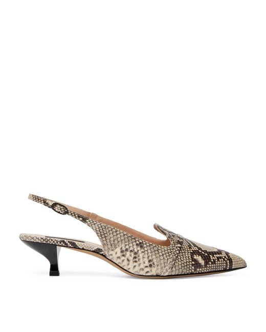 Marina Rinaldi Snake Print Pumps in Metallic | Lyst