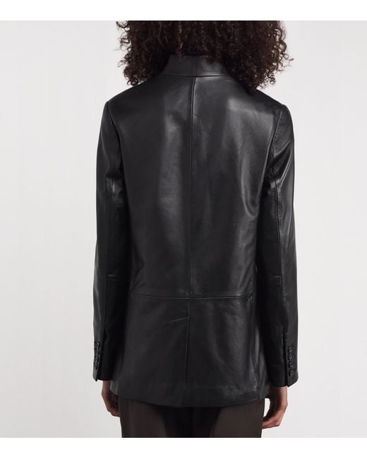 Arma Leather Juno Jacket in Black | Lyst UK