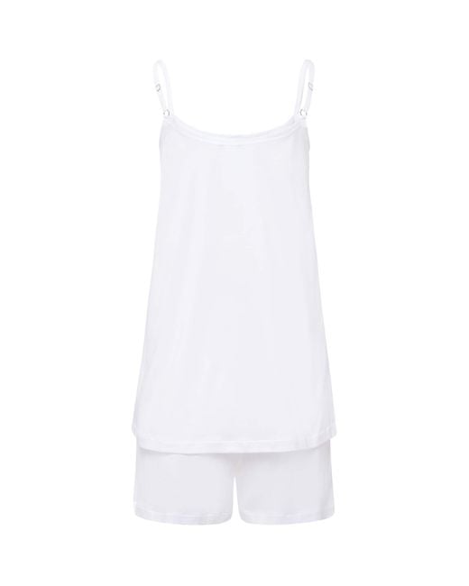 Hanro Cotton Juliet Pyjama Set in White | Lyst