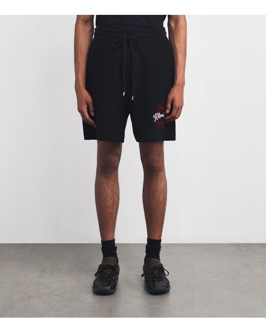Amiri Cotton Crochet Hollywood Auto Shorts in Black for Men | Lyst