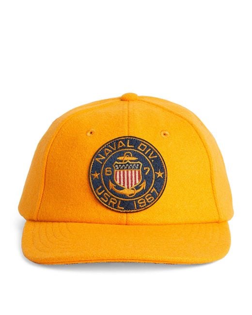 Polo Ralph Lauren Wool-blend Naval Cap in Yellow for Men | Lyst