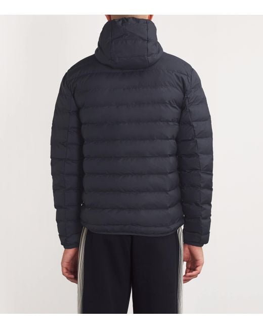 Fred Perry Hooded Puffer Jacket in Blue for Men | Lyst