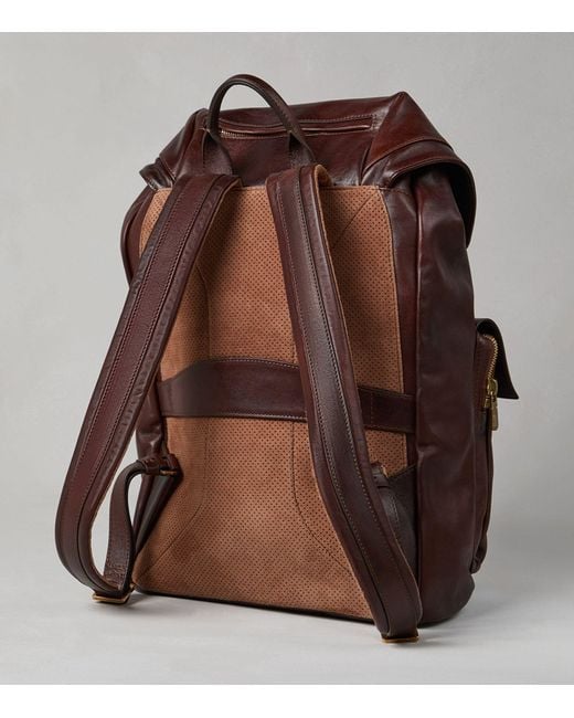 Brunello Cucinelli Leather Backpack in Brown for Men | Lyst
