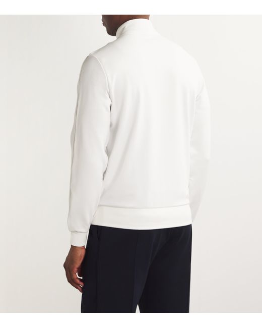Lacoste Stretch-Cotton Track Jacket in White for Men | Lyst