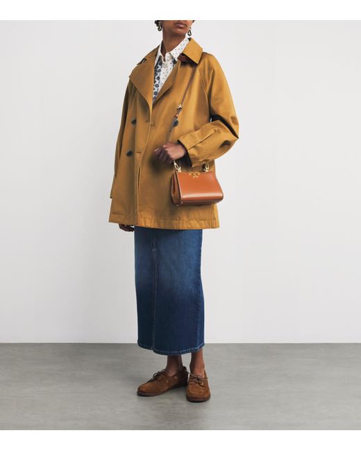 MAX&Co. Cotton Gabardine Trench Jacket in Natural | Lyst
