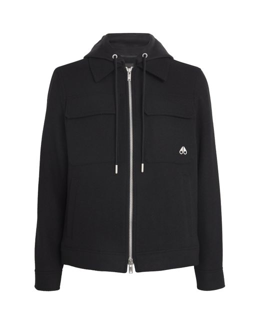 Moose Knuckles Hooded Snowdown Jacket in Black for Men | Lyst