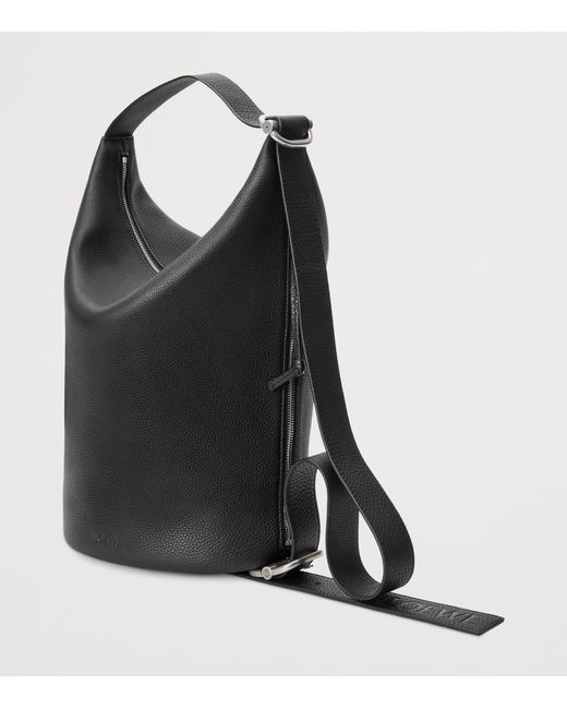 Loewe Medium Leather Loop Bucket Bag in Black for Men | Lyst UK