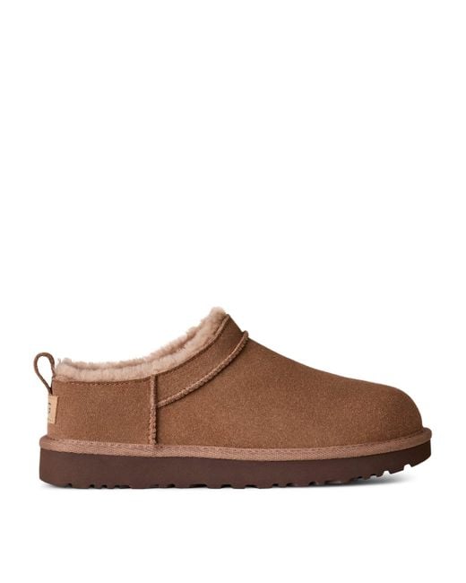 UGG Suede Classic Micro Boots in Brown | Lyst UK