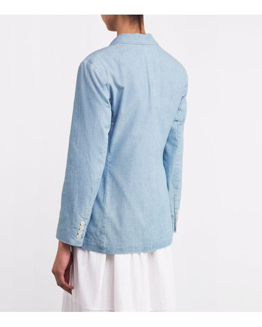 Polo Ralph Lauren Denim Double-Breasted Blazer in Blue | Lyst UK