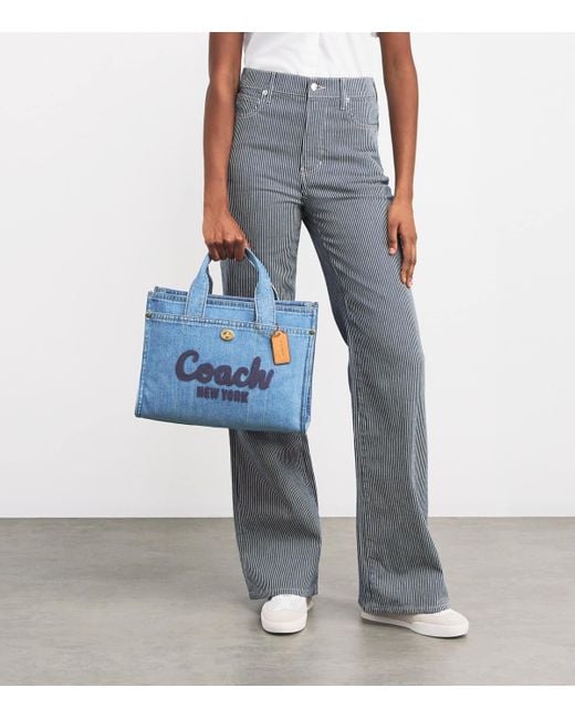 COACH Denim Cargo Tote Bag in Blue | Lyst