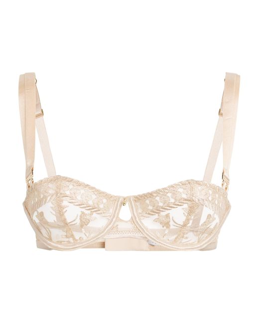 Aubade Embroidered Magnetic Spell Half-Cup Bra in Natural | Lyst UK
