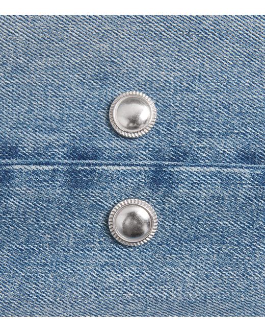 PAIGE Sasha Side Snap Jeans in Blue | Lyst UK