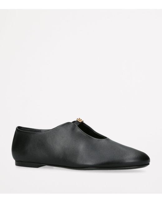 Givenchy Leather 4G Liquid Ballet Flats in Black | Lyst