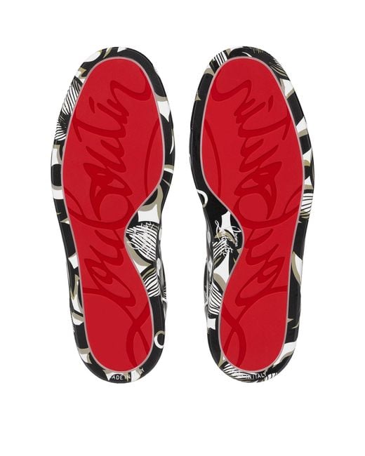 Christian Louboutin Vieira Orlato Leather Low-top Sneakers in Black ...