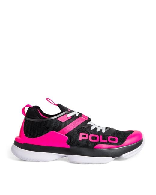 Polo Ralph Lauren Pony Tech Court Pro Trainers in Pink | Lyst