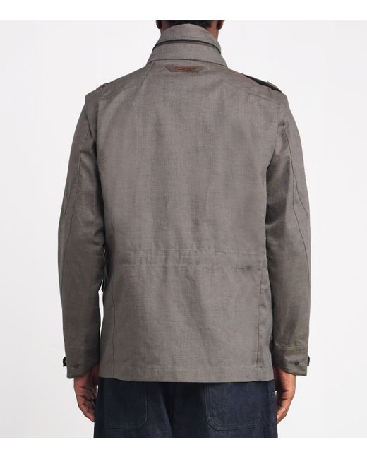 Sease Laminated Linen Endurance Jacket in Gray for Men | Lyst