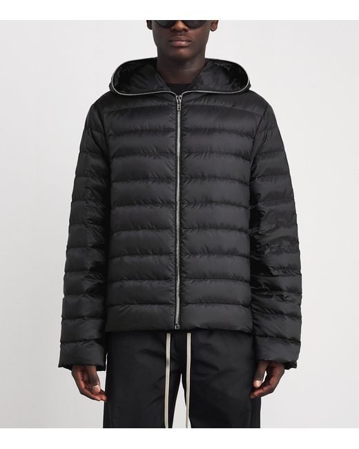 Rick Owens X Moncler Down Ziplock Puffer Jacket in Black for Men | Lyst UK