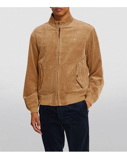 Polo Ralph Lauren Corduroy Bomber Jacket in Brown for Men | Lyst