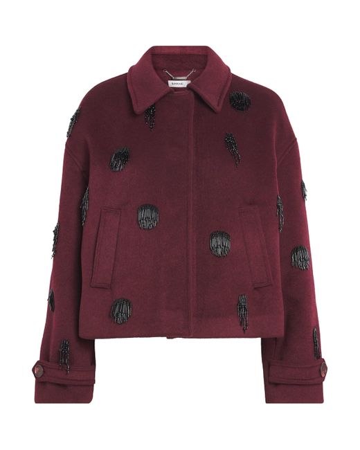 Jonathan Simkhai Wool-Blend Embellished Katya Jacket in Purple | Lyst UK