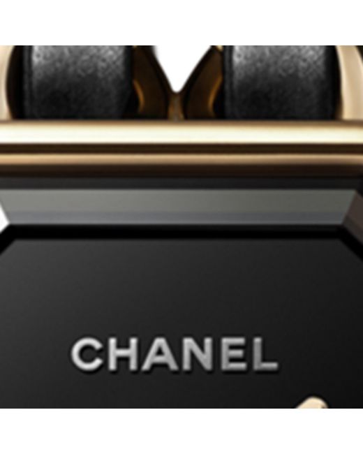 CHANEL Plated Première Iconic Chain Double Row Watch in Black | Lyst