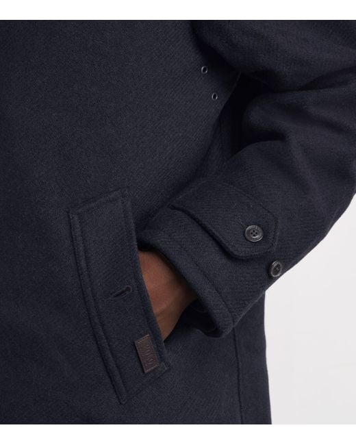 Polo Ralph Lauren Wool Langdon Overcoat in Blue for Men | Lyst