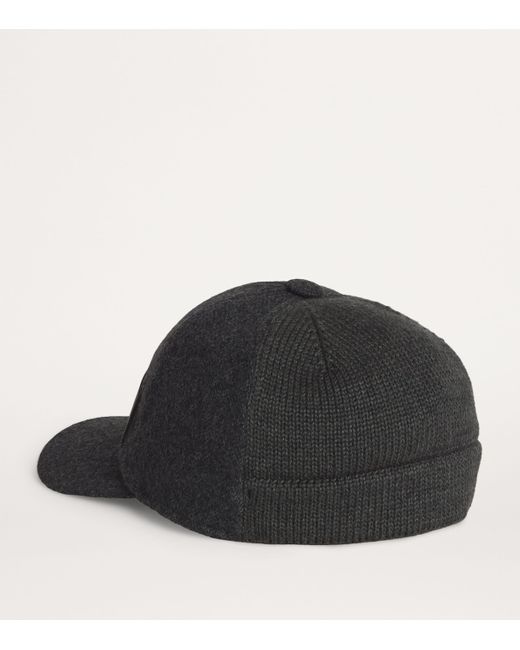 Emporio Armani Wool-Blend Felt Baseball Cap in Black for Men | Lyst